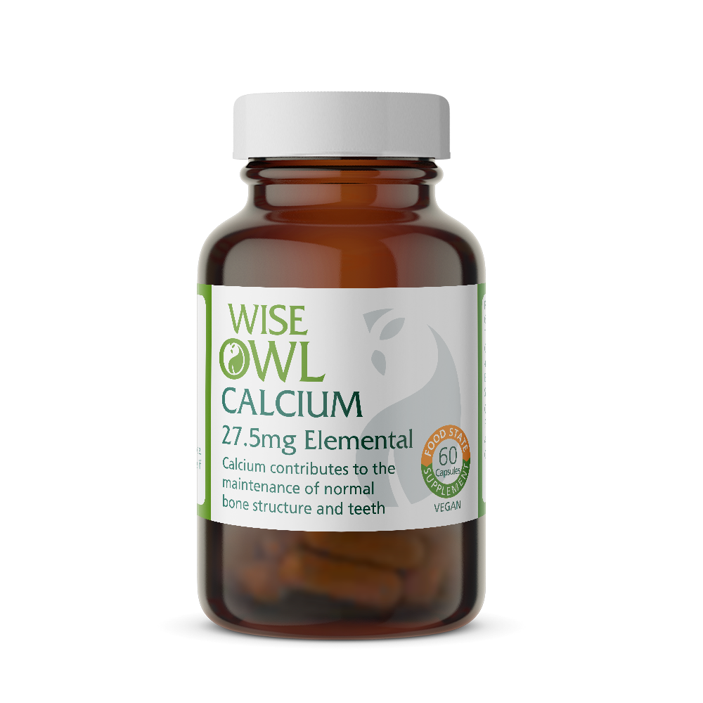 Calcium 27.5mg Elemental x 60 Capsules (Food State) – Wise Owl Health