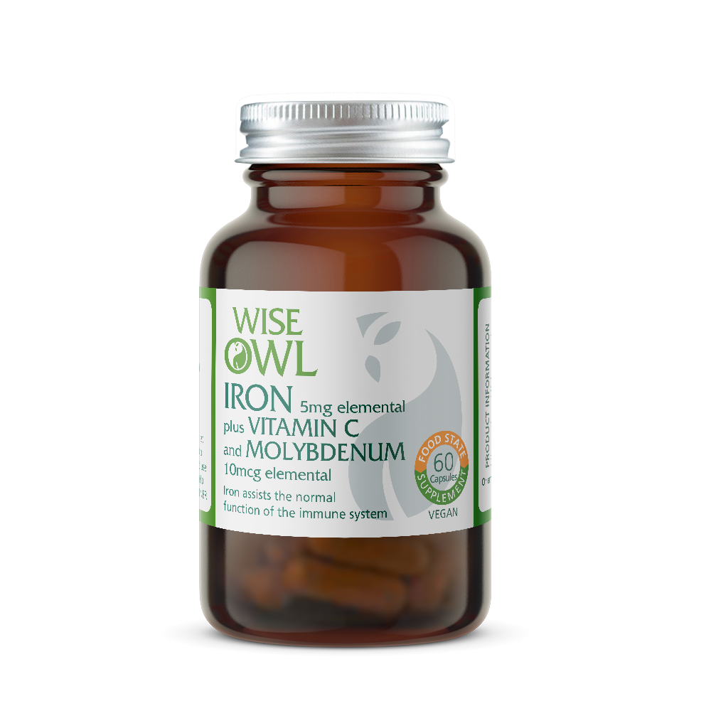 Iron, Molybdenum and Vitamin C x 60 Capsules (Food State) – Wise Owl Health